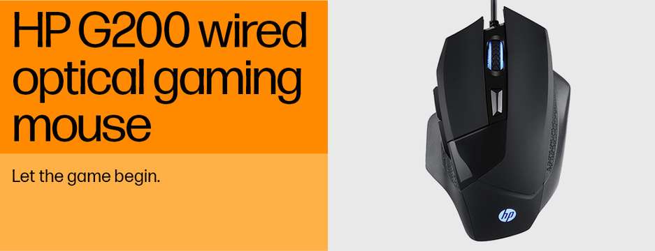 HP G200 Wired Ambidextrous Optical Gaming Mouse - HP : Flipkart.com