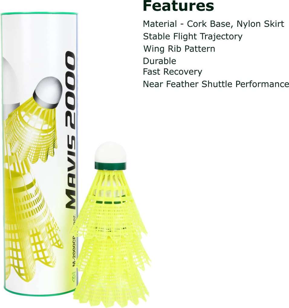 YONEX Mavis 2000 Nylon Shuttle - Yellow - Buy YONEX Mavis 2000 Nylon ...