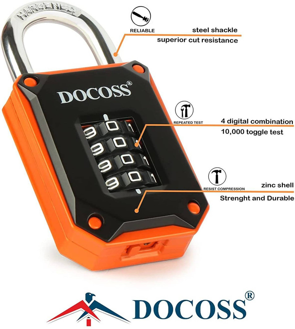 DOCOSS Strong Number Locks for Door Padlock For Home/Combination Pad ...