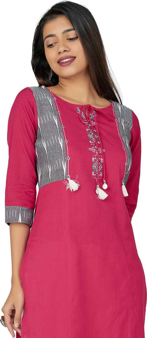 Maybell Women Solid Straight Kurta - Buy Maybell Women Solid Straight ...