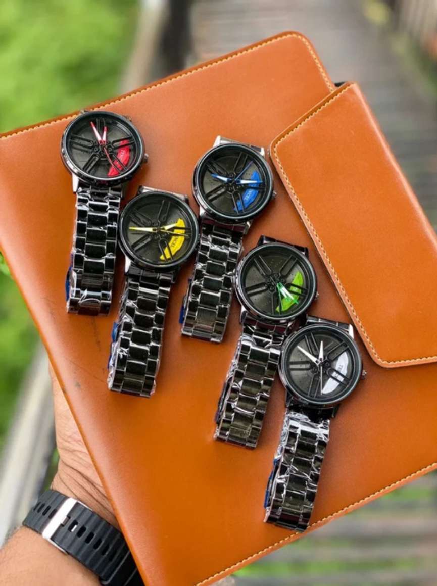 SHEEEN Spinning car wheel rotating gyro watch Analog Watch - For Men ...