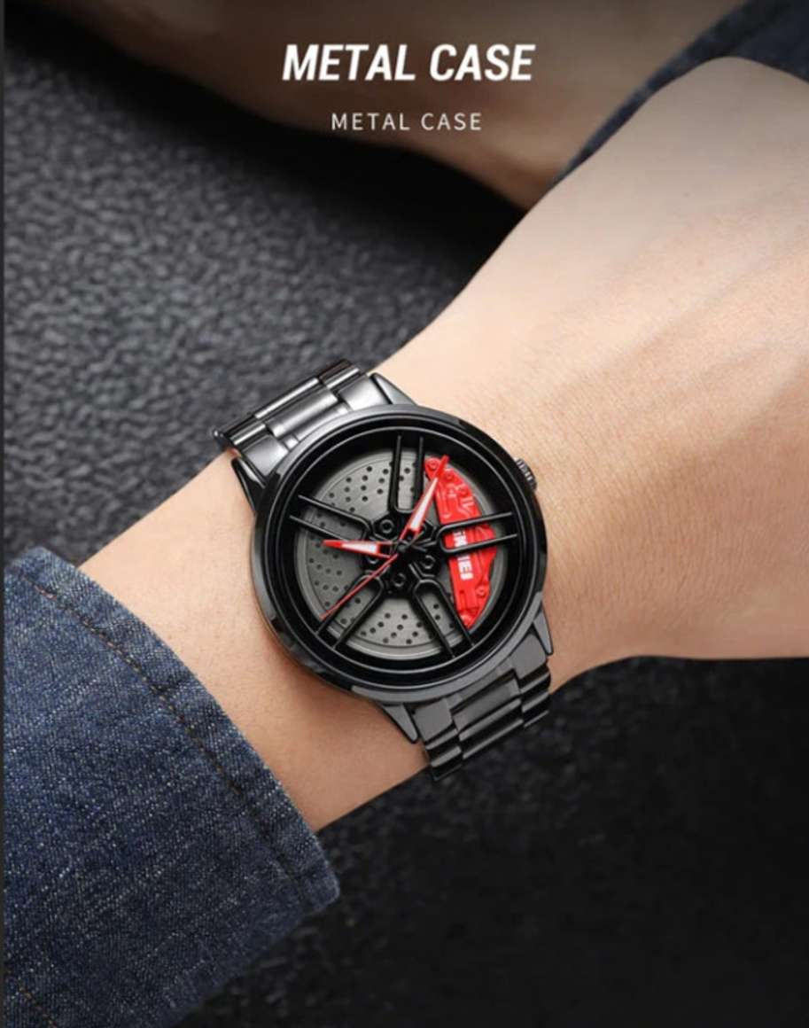 SHEEEN Spinning car wheel rotating gyro watch Analog Watch - For Men ...