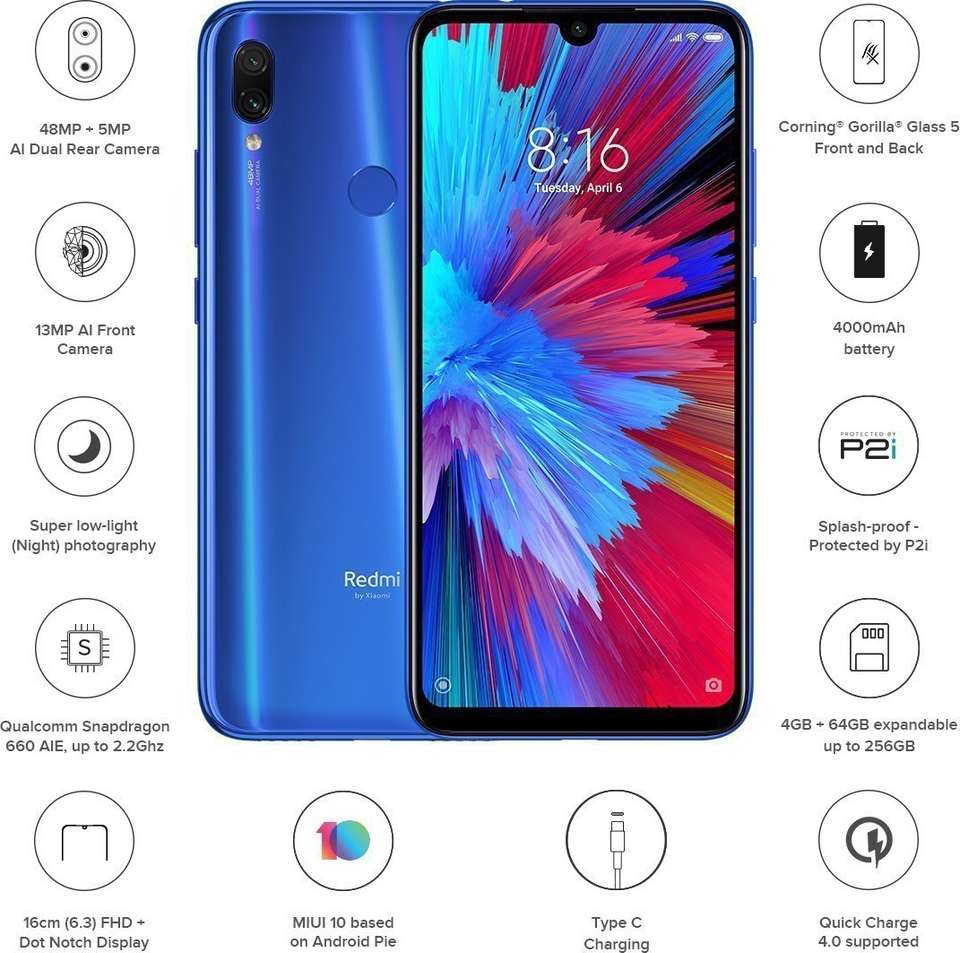 Mi i Note 7S (64 GB Storage, 4 GB RAM) Online at Best Price On Flipkart.com