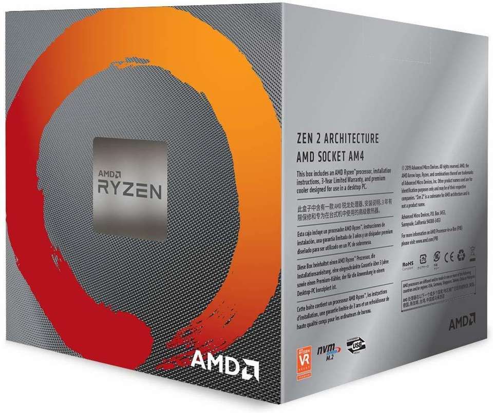 AMD Ryzen 7 3700X with Wraith Prism & RGB LED Cooler (100-100000071BOX ...