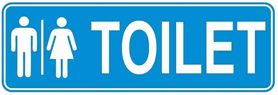 Asmi Collections 22 cm Self Adhesive Toilet Sign Restroom Sign Self ...
