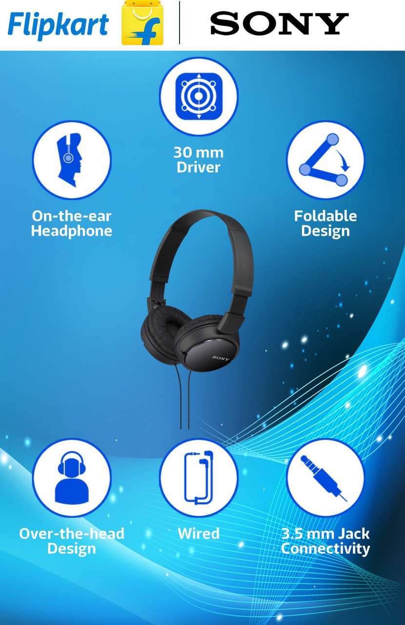 SONY ZX110 Wired without Mic Price in India - Buy SONY ZX110 Wired ...
