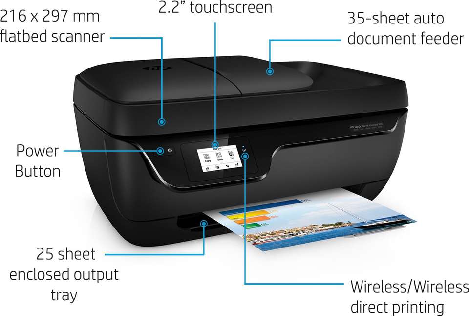 HP DeskJet Ink Advantage 3835 All-in-One Multi-function WiFi Color ...