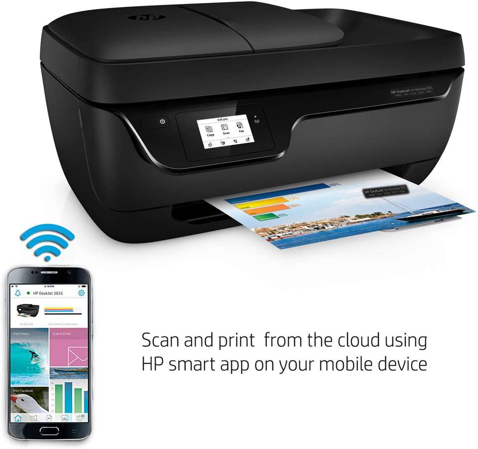 HP DeskJet Ink Advantage 3835 All-in-One Multi-function WiFi Color ...