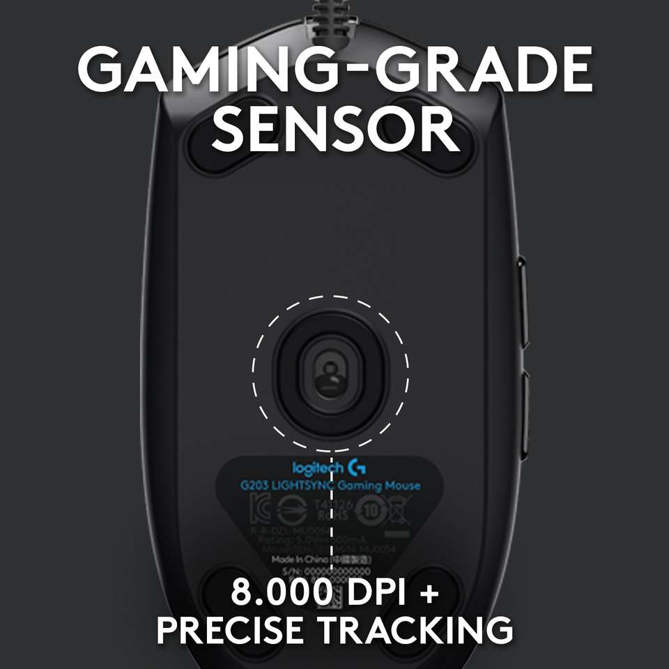 Logitech G102 Wired Ambidextrous Optical Gaming Mouse Light Sync / Adj ...