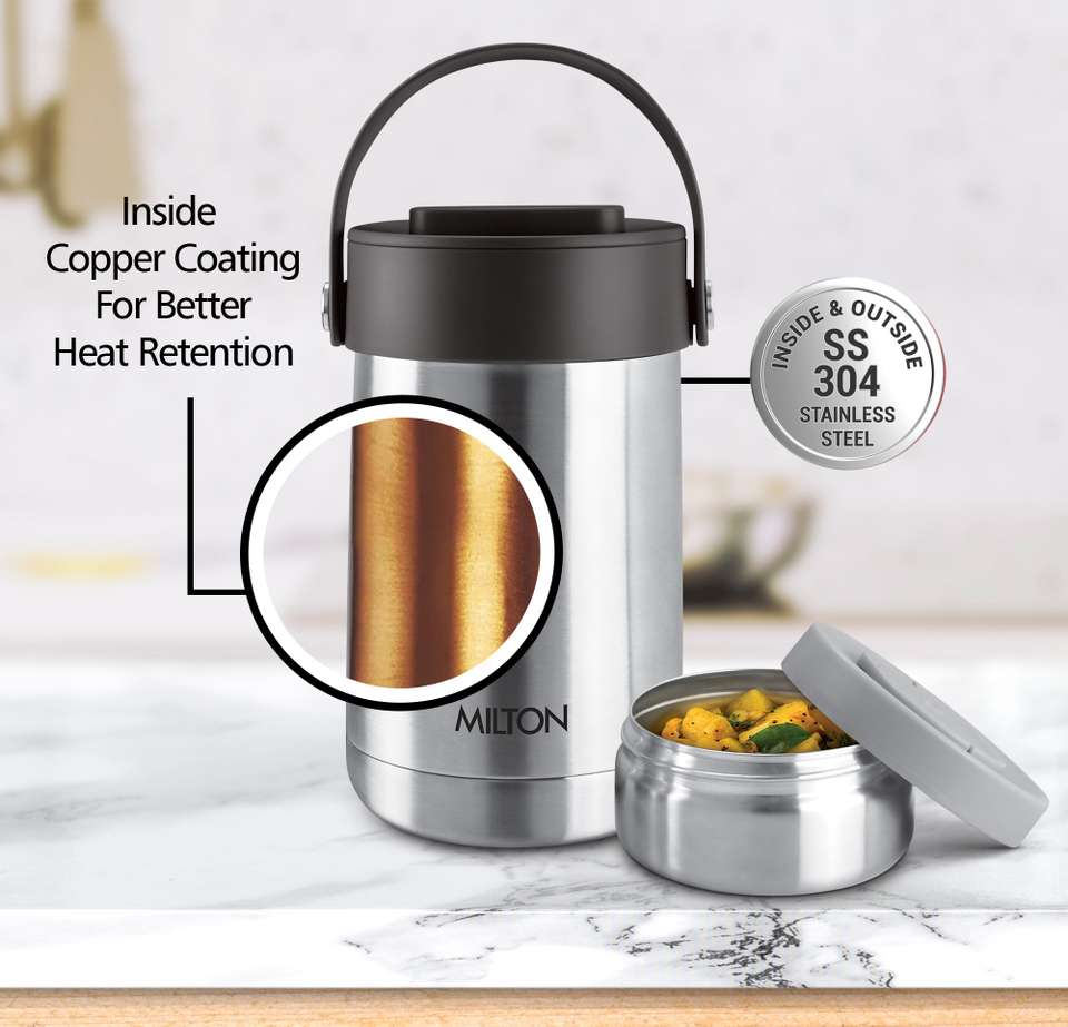 Flipkart.com | MILTON Glamour Thermos steel Stainless Steel Tiffin Box ...