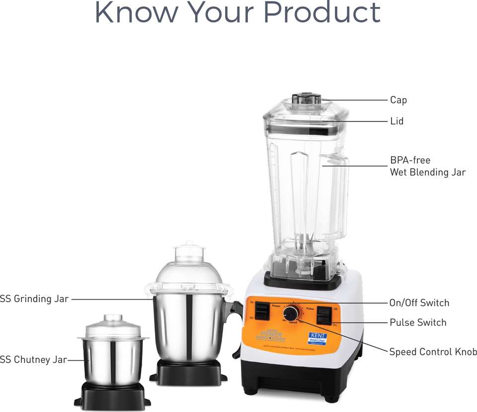 KENT 16083 1200 W Juicer Mixer Grinder Price in India - Buy KENT 16083 ...