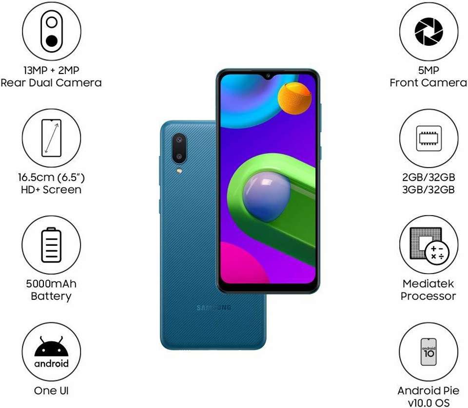 Samsung Galaxy M02 (32 GB Storage, 2 GB RAM) Online at Best Price On ...