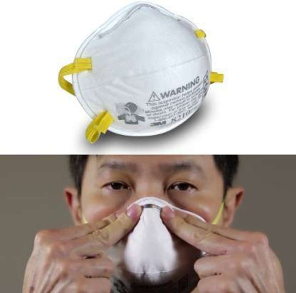 3M Particulate Respirator 8210, N95 160 EA/Case NIOSH Approved For At ...