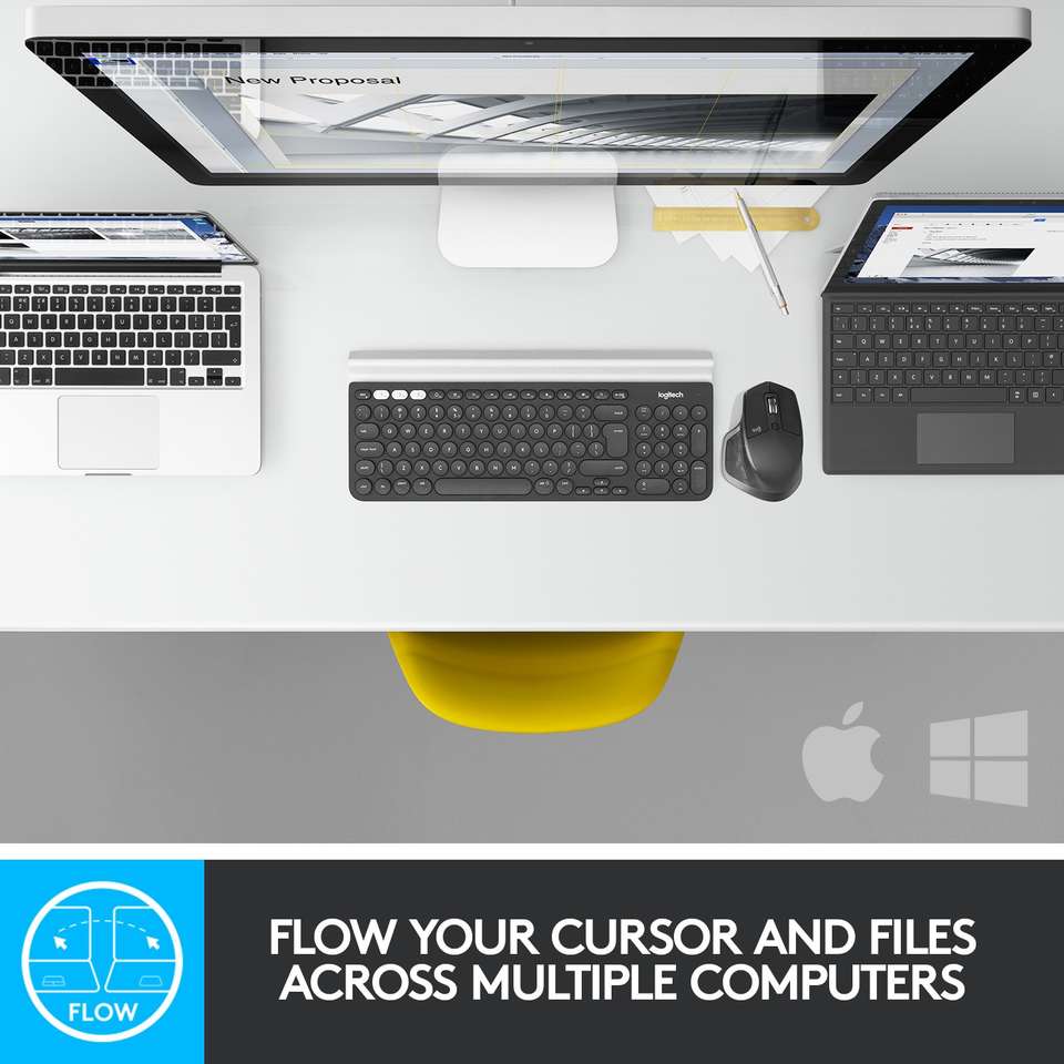 Logitech MX Master 2S / Multi-Device, 4000 DPI Any Surface Tracking, 7 ...