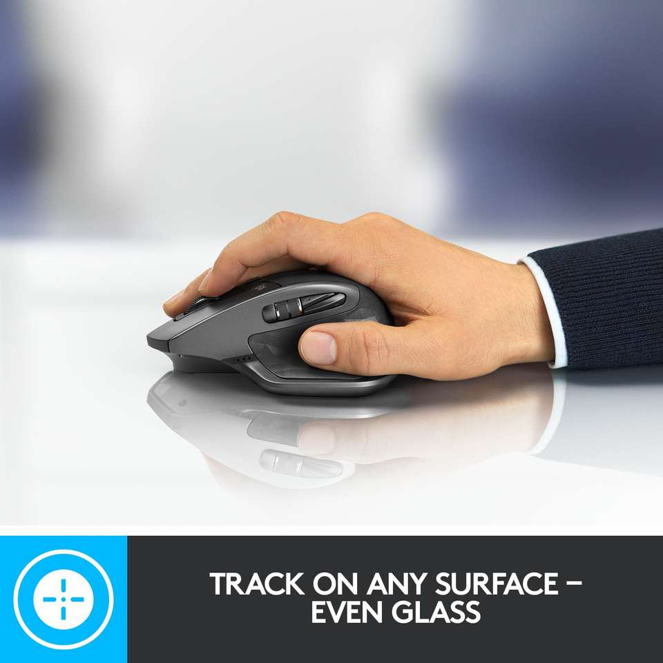 Logitech MX Master 2S / Multi-Device, 4000 DPI Any Surface Tracking, 7 ...