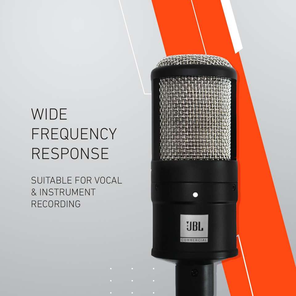 JBL Commercial CSSM100 Studio Condenser Hyper-cardioid Condenser ...