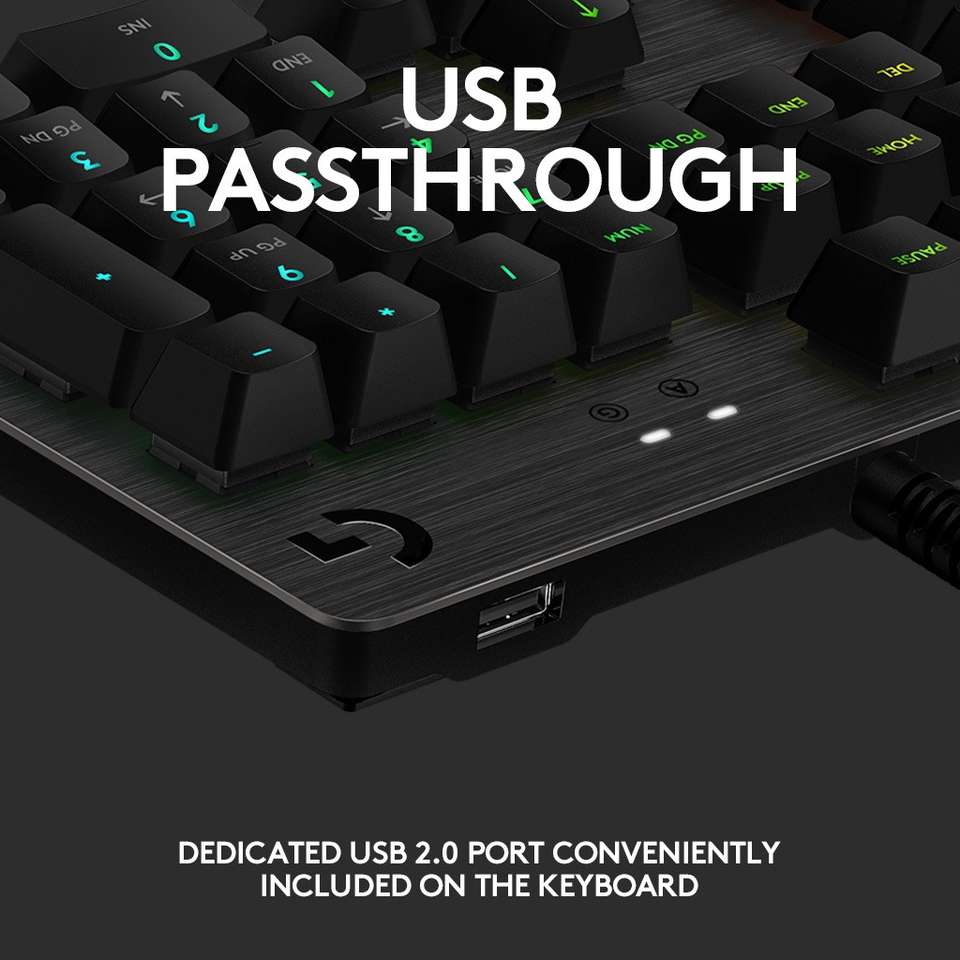 Logitech G512/ Carbon, Mechanical, RGB Lightsync Backlit Keys Wired USB ...