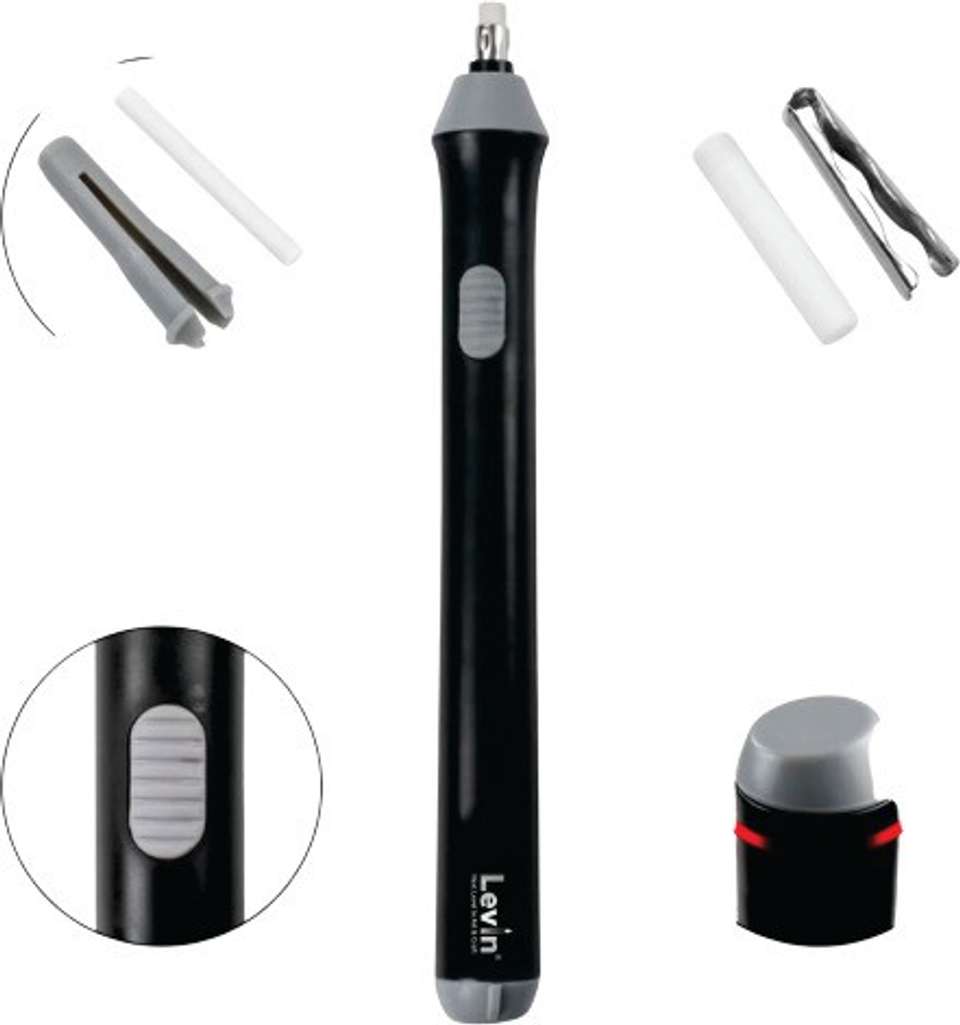 Levin Electric Eraser Kit with 22 Eraser Refills,2 Size Refills Battery ...