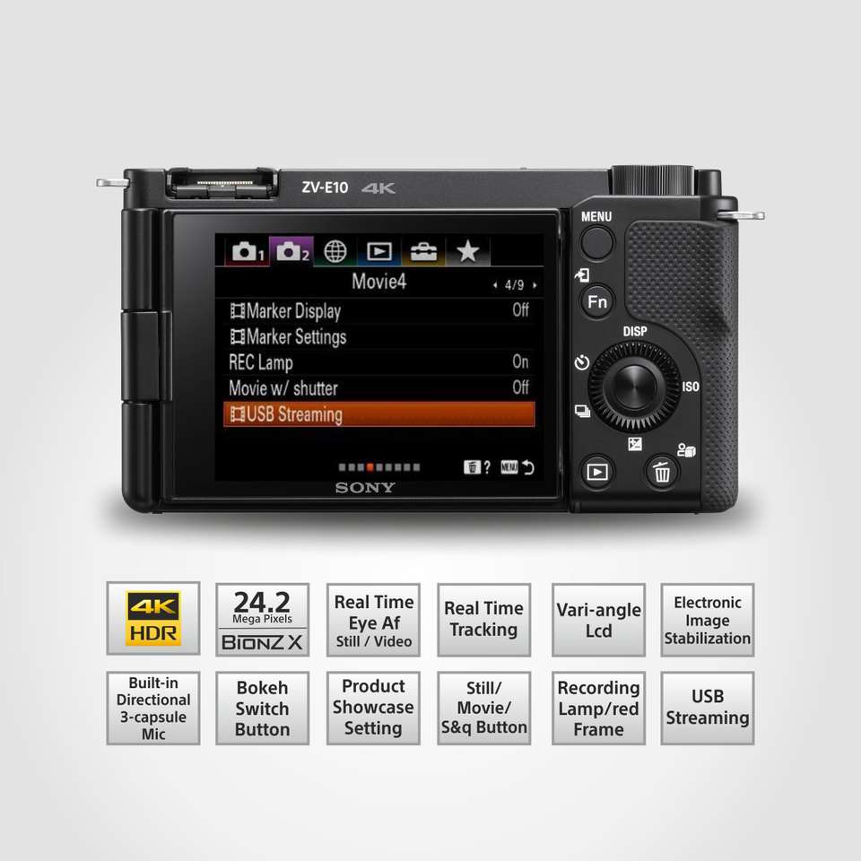 SONY ZV-E10 Mirrorless Camera Body Only Vlog Price in India - Buy SONY ...