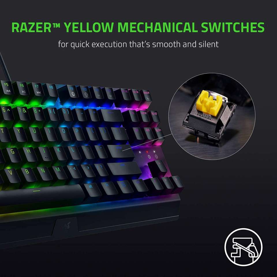 Razer BlackWidow V3 Tenkeyless - Mechanical (Yellow Switch) RZ03 ...