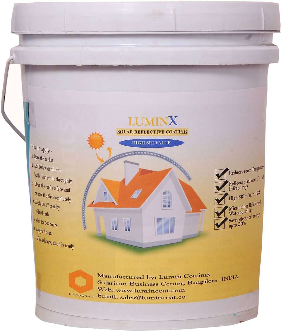 LUMINX Solar Heat Reflective Cool Roof Coating -20kg 700 sqft High SRI ...