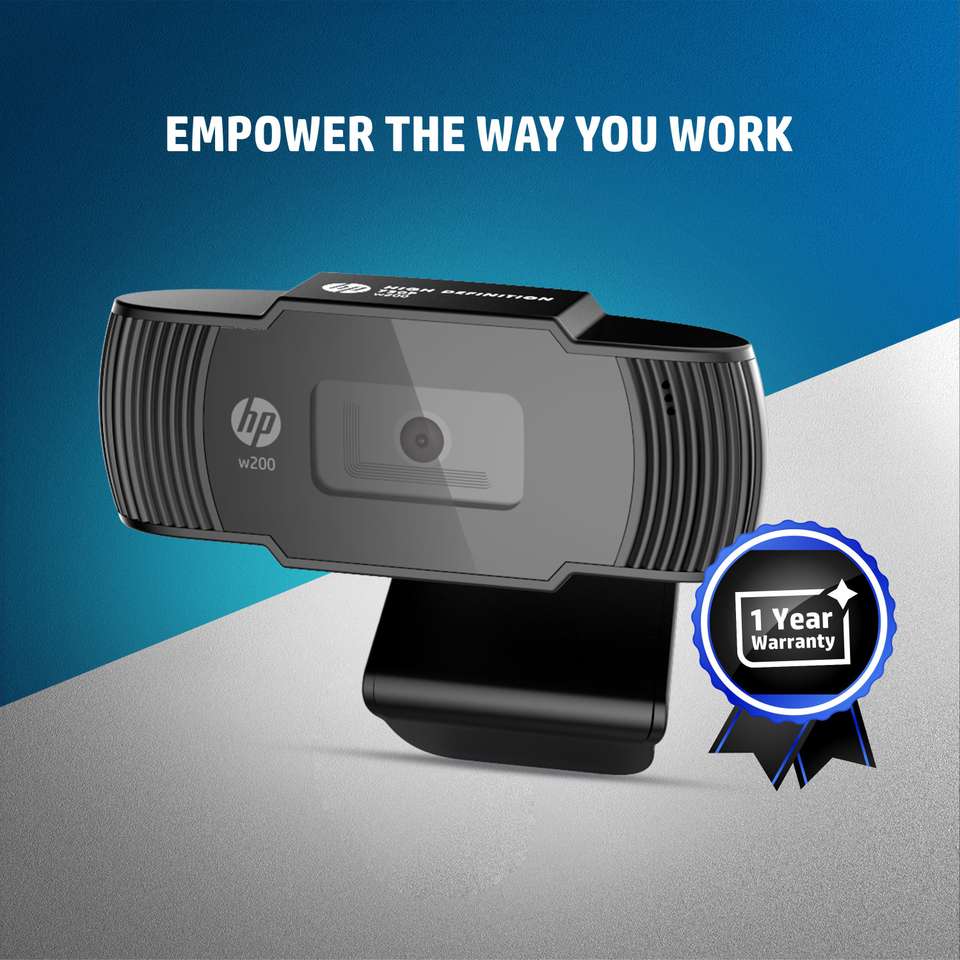 HP W200 720 HD Webcam with Built-In Microphone with Night Vision USB ...