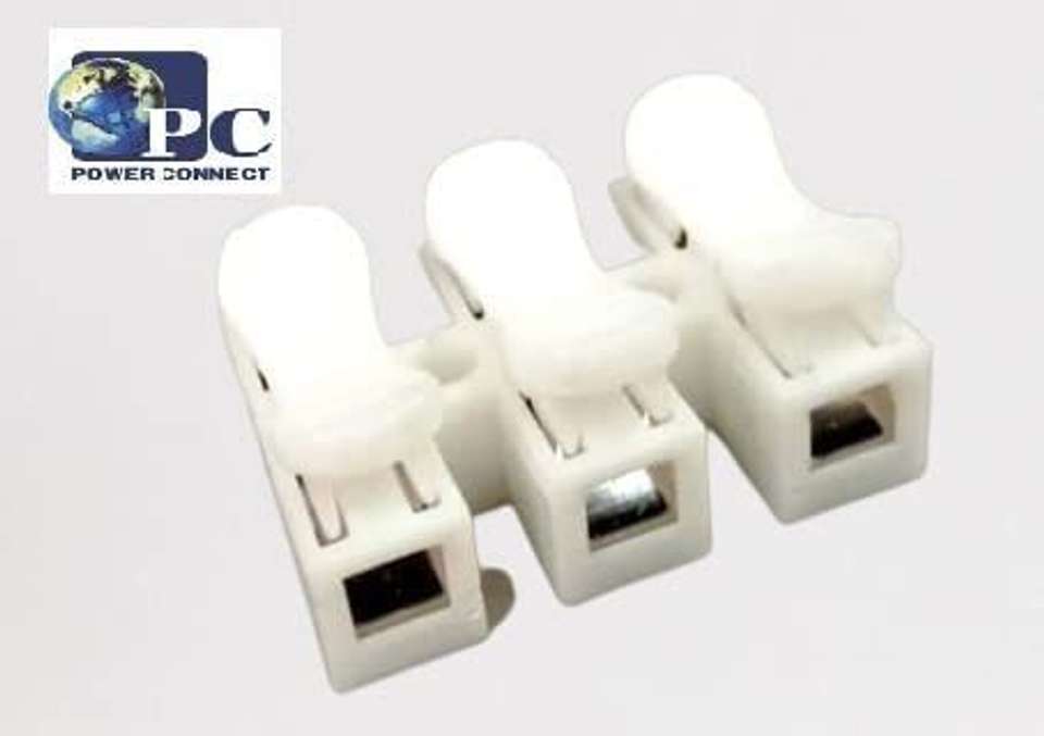 POWER CONNECT 3-Way Push Fit Connector 3-Way Quick Push Type Lock 3 Pin ...