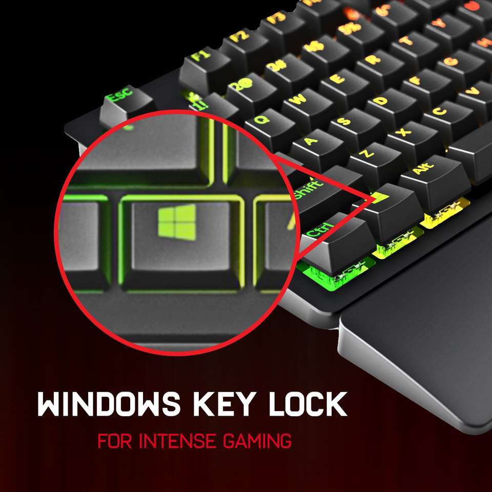 Redgear Shadow Blade Wired USB Standard Gaming Keyboard Compatible with ...