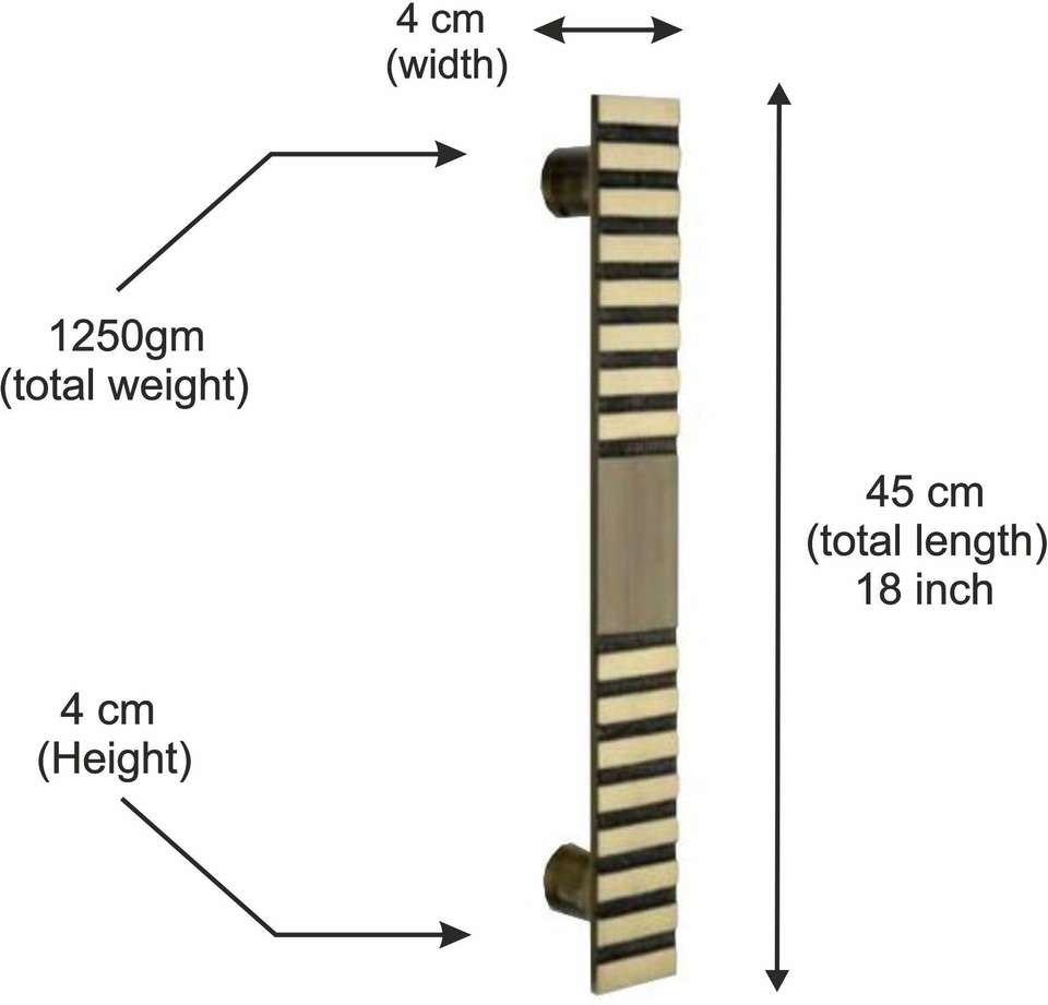 V-Trust 8418 (18 Inch) Main Door Pull Handle (Pack of 1) Brass Door ...