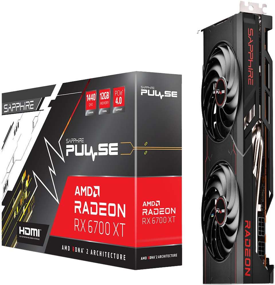 AMD RX 6700 XT GDDR6 12 GB AMD Radeon Chipset 192 bit 2424 MHz Graphics ...