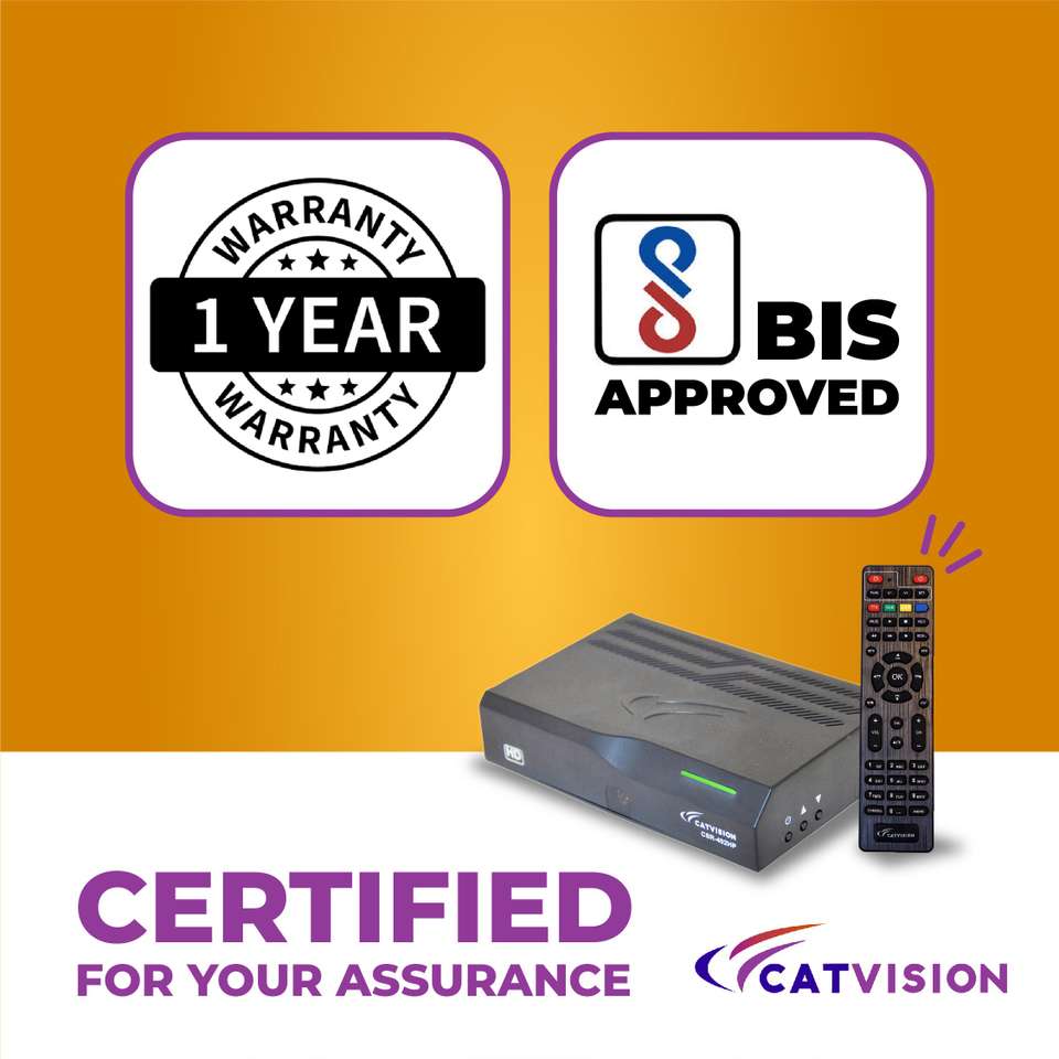 Catvision DD FreeDish DTH MPEG4 HD Set Top Box for 115+ FREE TV ...