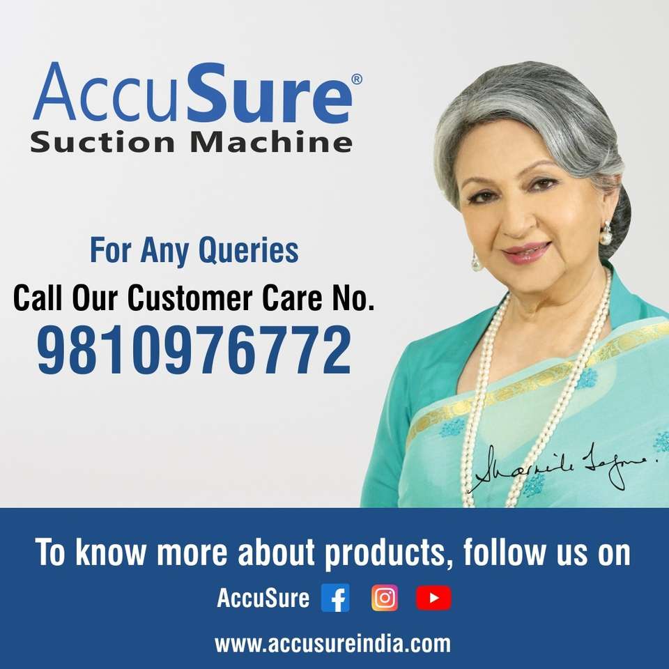 AccuSure Premium Electric Suction Machine Oil-Free Low Noise Single Jar ...