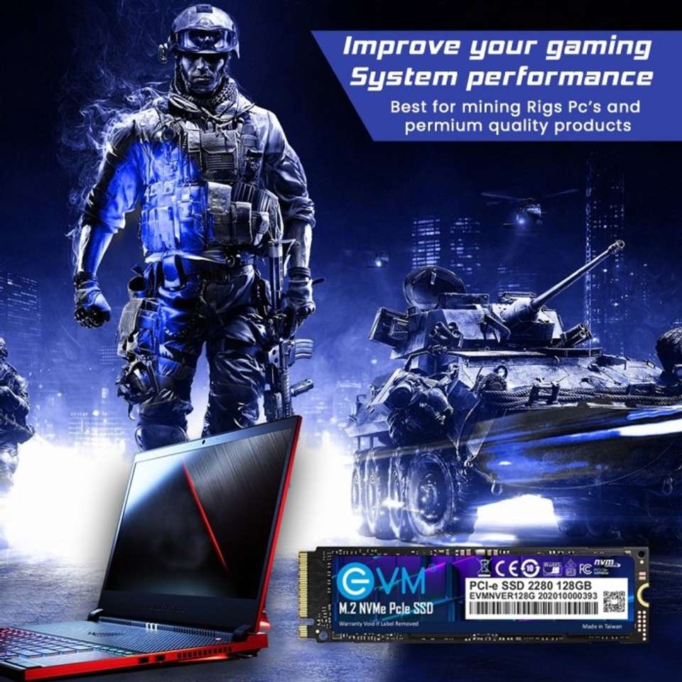 EVM 128GB M.2 NVME PCIE SSD 128 GB Laptop, Desktop Black PCIe NVMe ...