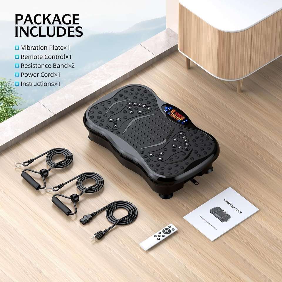 AASHRO MALL Vibration Platform Massager with Remote & Exercise Ropes ...