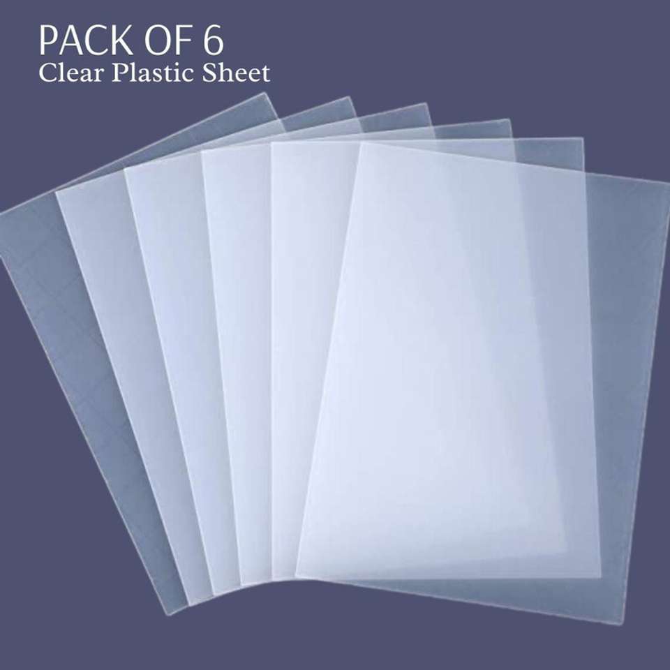 I-Birds Enterprises Pack Of 6 Clear Transparent PVC Sheet With Double ...