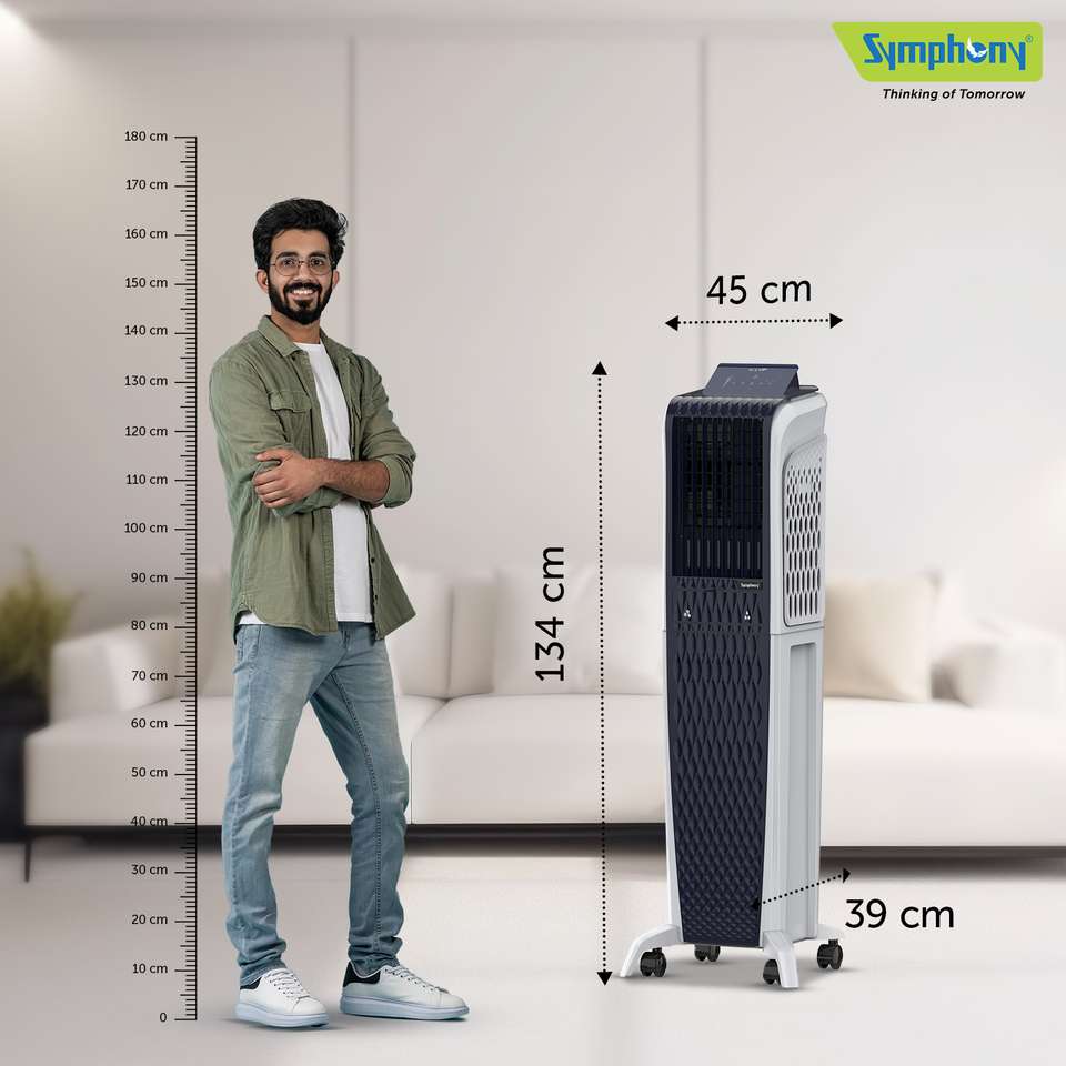 Symphony 50 L Tower Air Cooler with Touch & Remote Control CFD ...