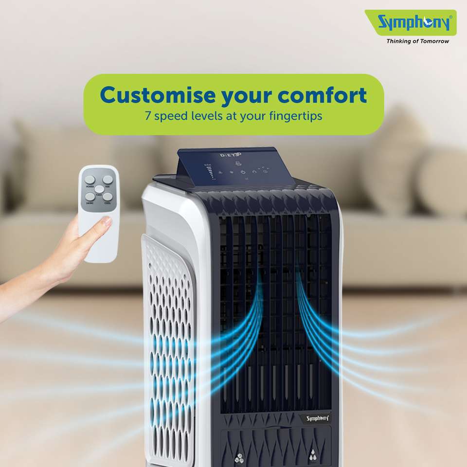 Symphony 50 L Tower Air Cooler with Touch & Remote Control CFD ...