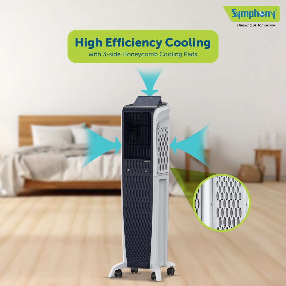 Symphony 50 L Tower Air Cooler with Touch & Remote Control CFD ...