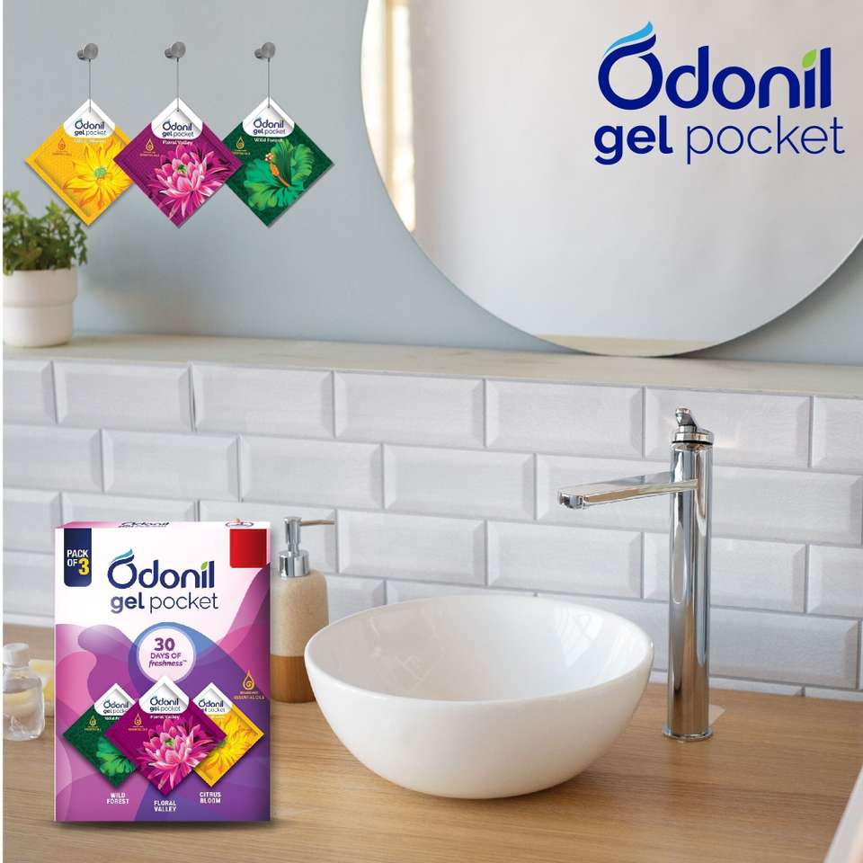 Odonil Bathroom Air Freshener Gel Pocket -30g (10gx3) |Instant & Long ...