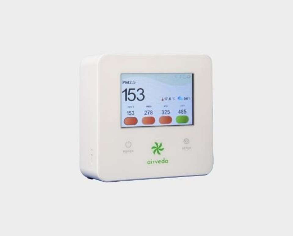 Airveda PM2.5, PM10, CO2, Temp & Humidity TOUCH Monitor- High Accuracy ...