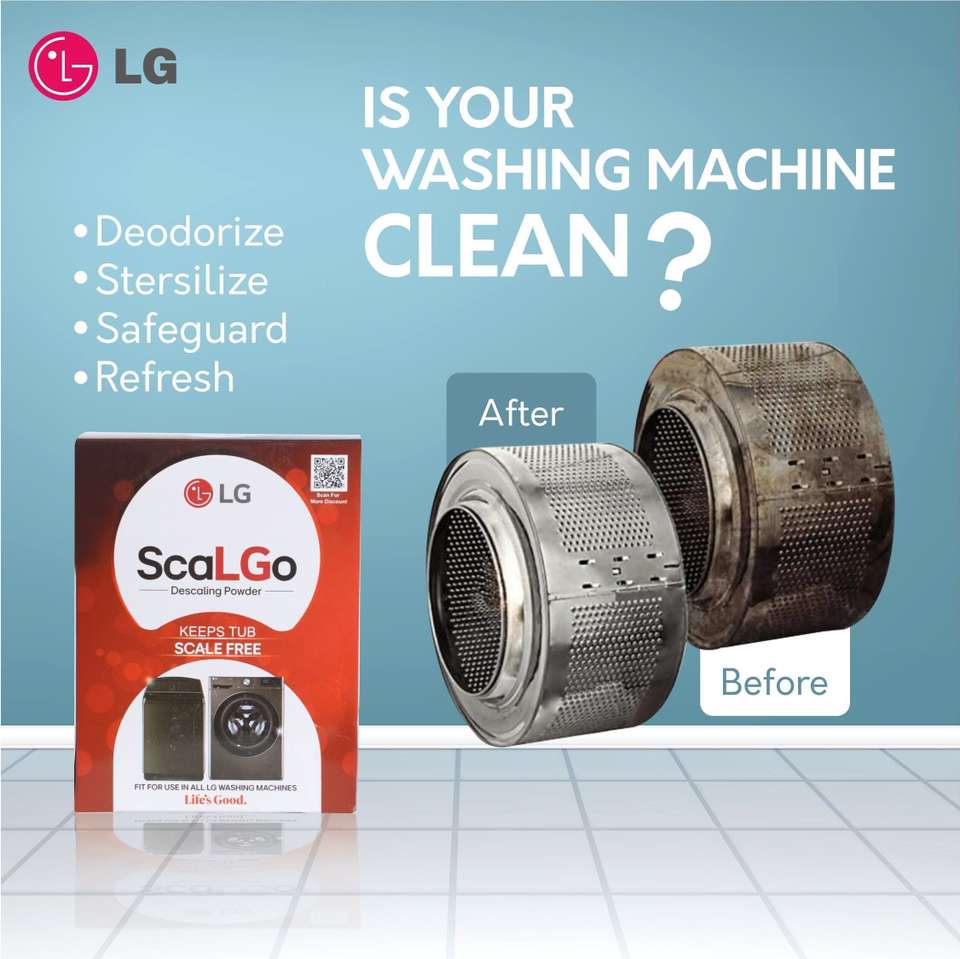 LG ScaLGo Washing Machine Cleaner Descaling Powder for Front & Top Load ...
