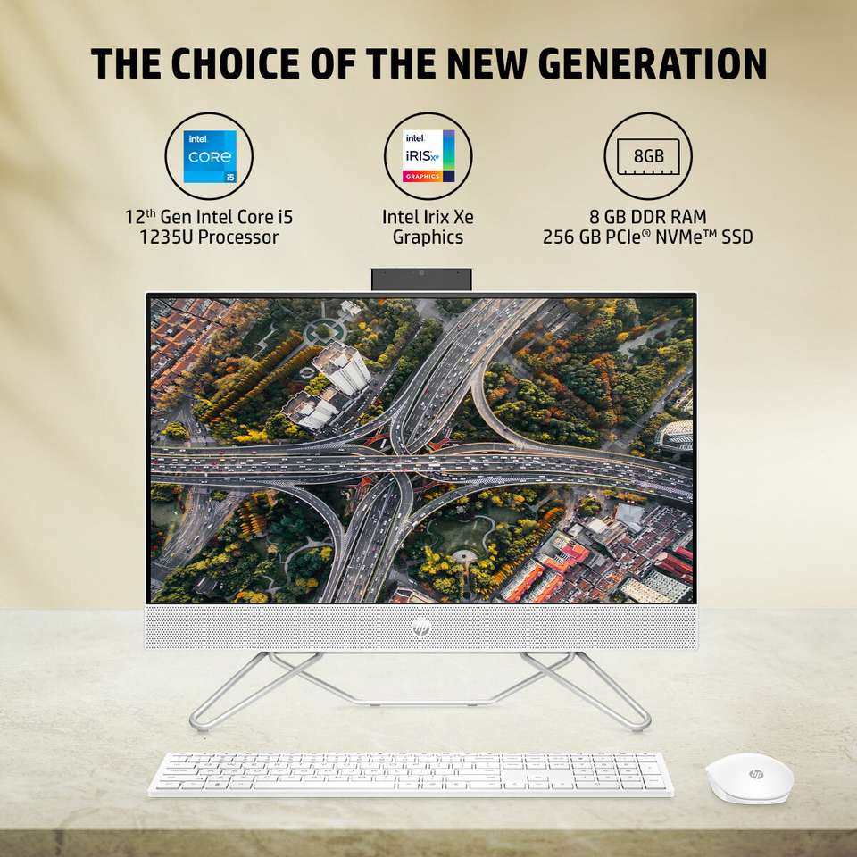 HP All-in-One Core i5 (8 GB DDR4/1 TB/256 GB SSD/Windows 11 Home/Intel ...