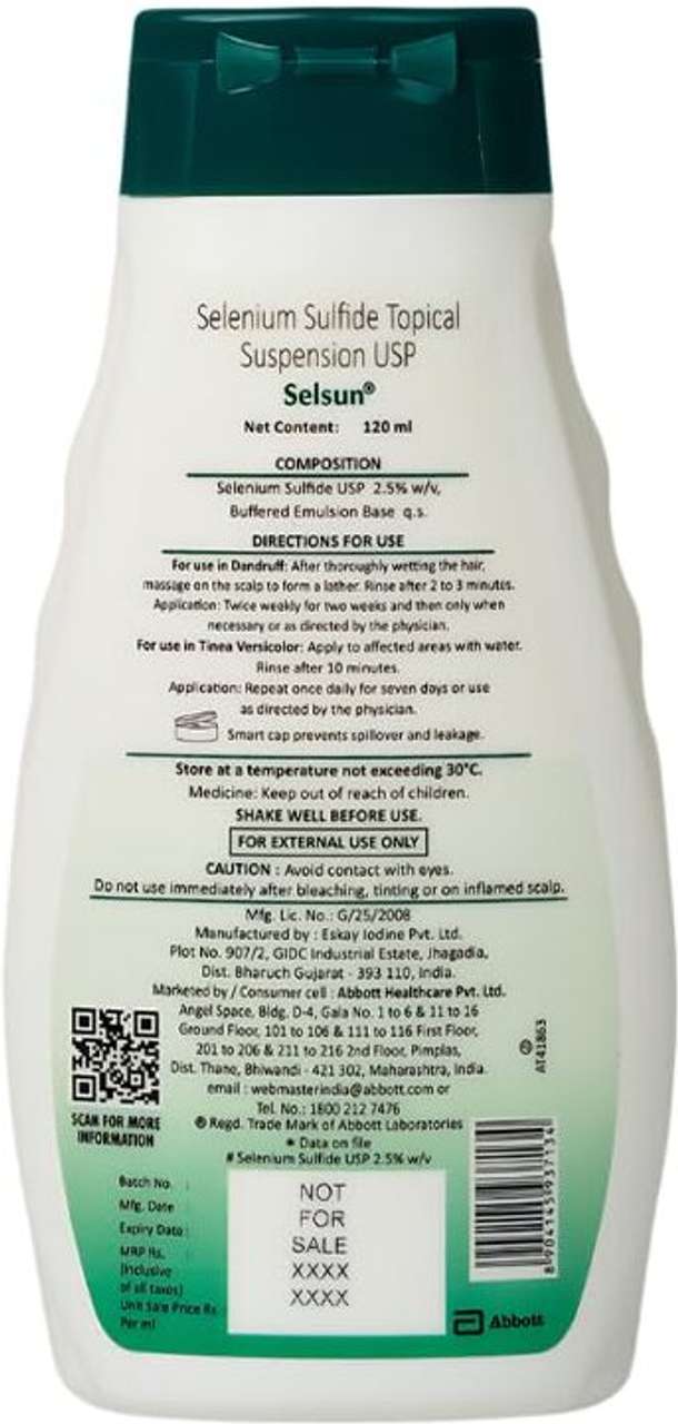 Selsun Suspension Anti Dandruff Shampoo Liquid Price in India - Buy ...