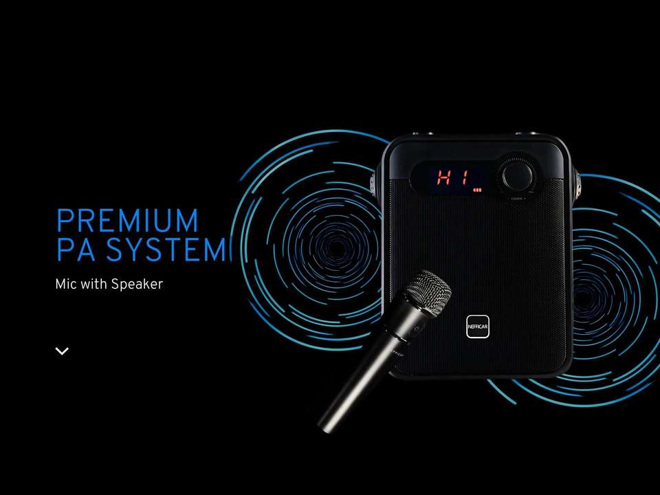 Nefficar Mic with Speaker For Singing, PA, Stage Announcement ...