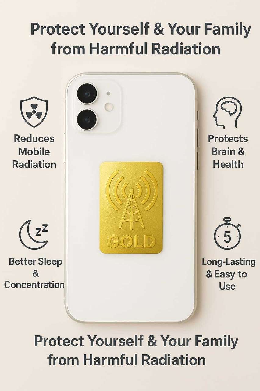 AirSoft Radiation Protection Gold Mobile Chip Sticker for Safer Daily ...
