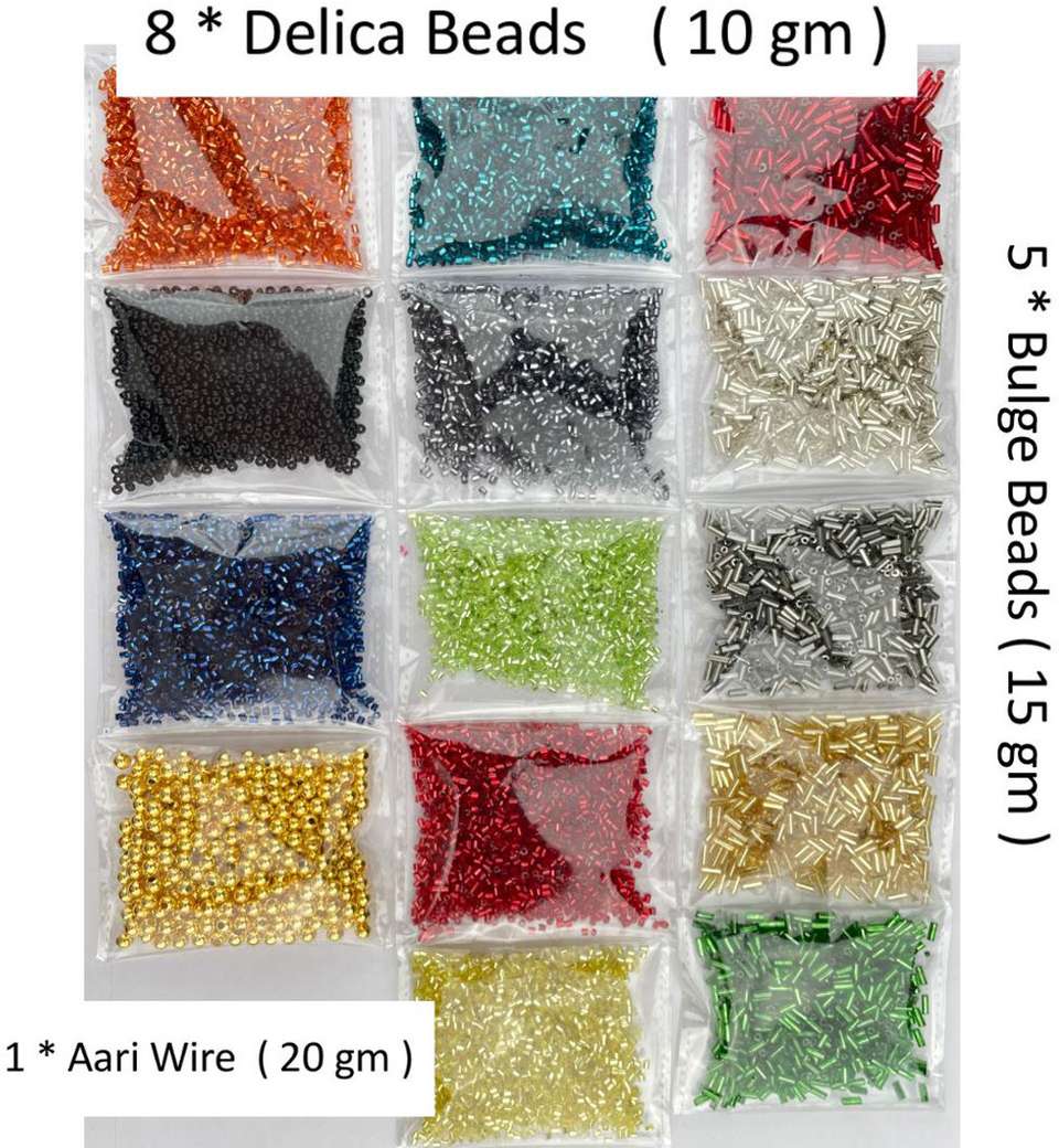 Qroof Aari Work,Maggam Work Materials Kit Combo Beginner Set Pack ...