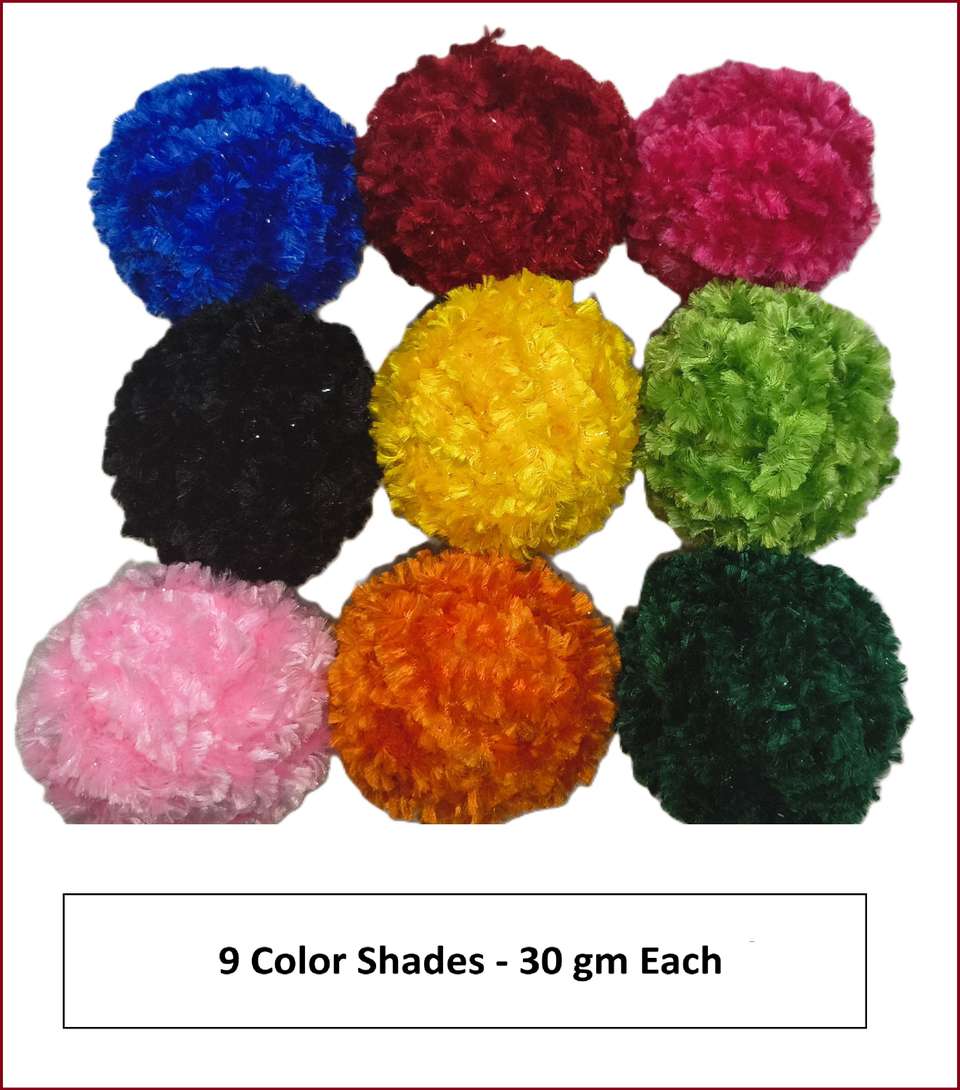 inspirobox Woolen Rangoli mat Kit – 09 Yarn Sets with Premium Fabric ...