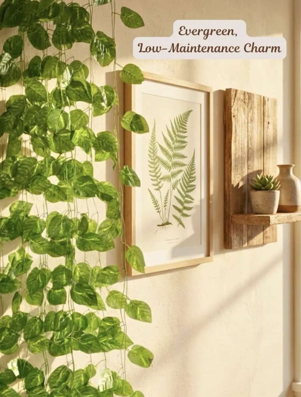 YTMART 8ft Set of 3 Artificial Money Plant Creepers,For|Home|Office ...