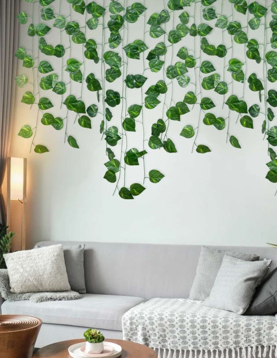 YTMART 8ft Set of 3 Artificial Money Plant Creepers,For|Home|Office ...