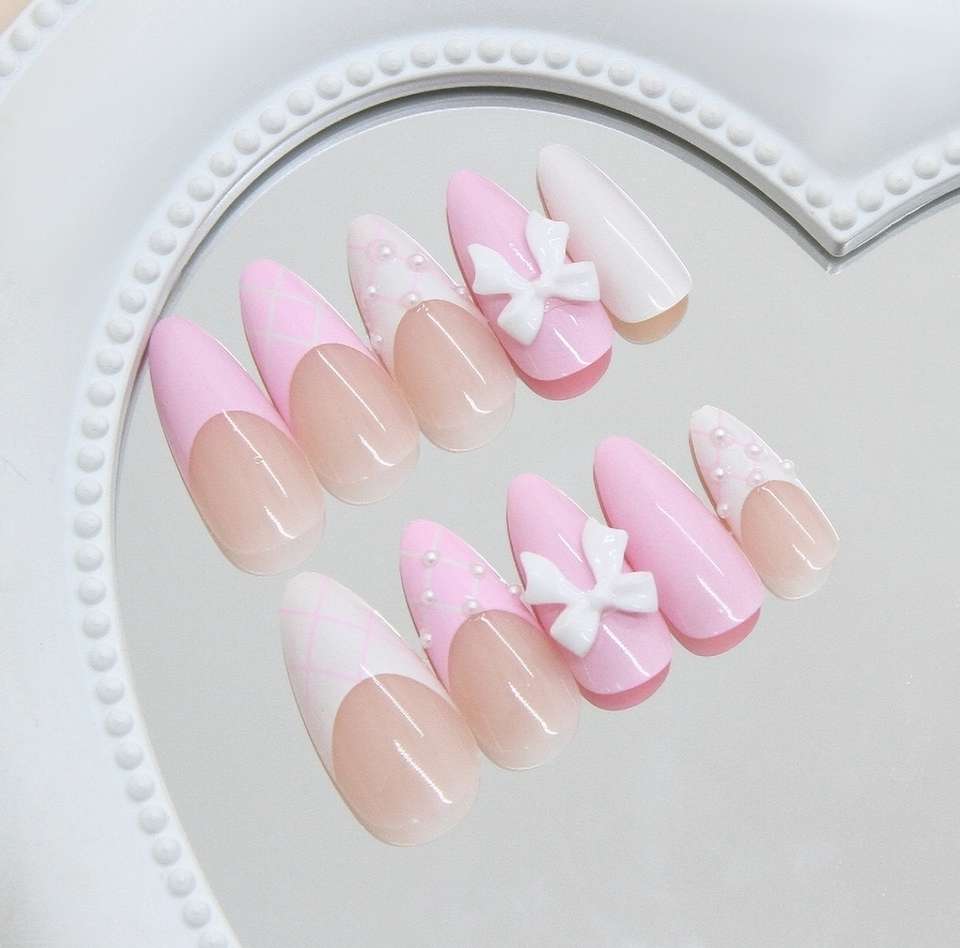 AKISON 24 PC Press On Nails Artificial Nails Reusable Fake Nails with ...